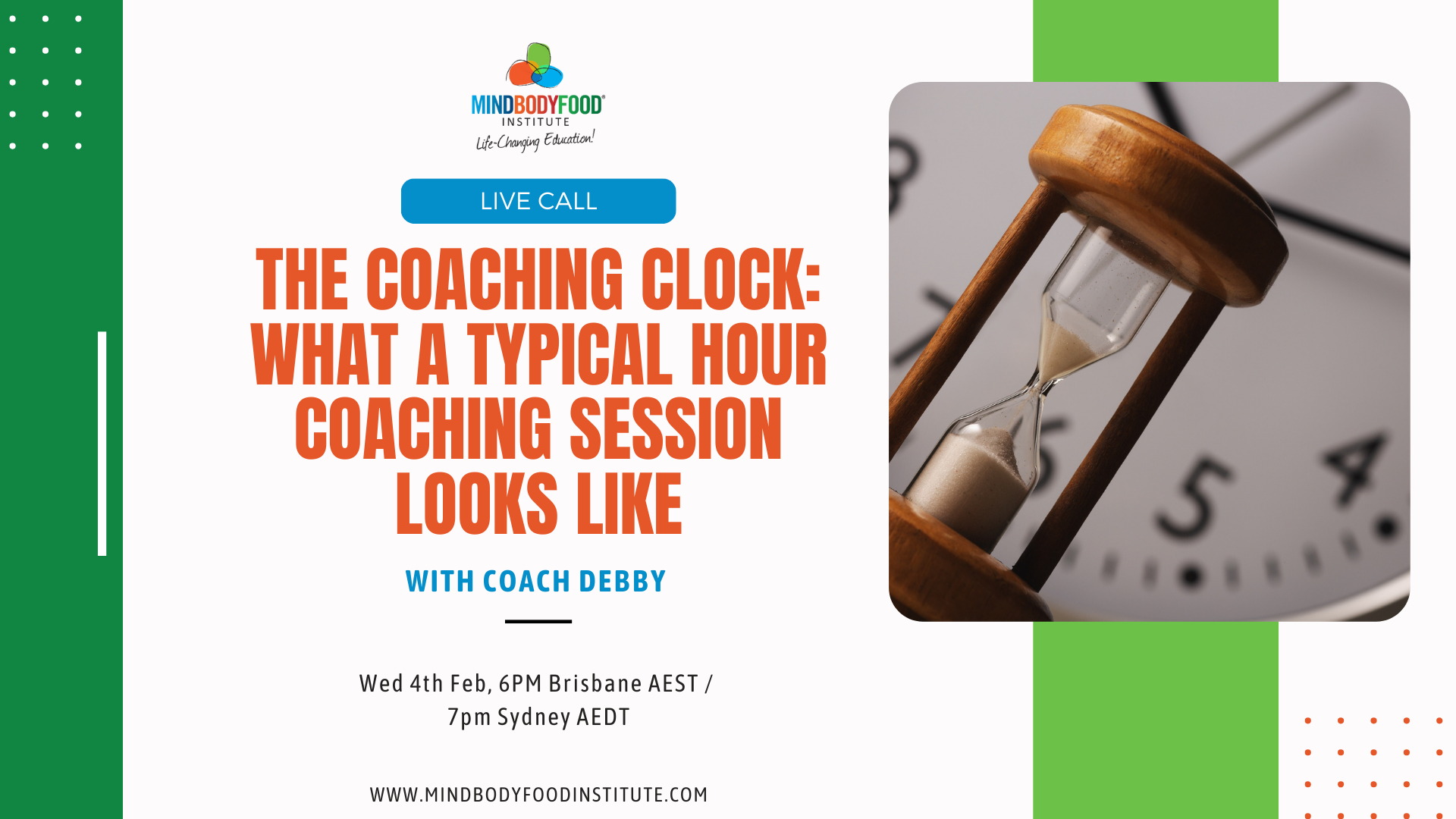 The Coaching Clock: What a typical hour coaching session looks like ...
